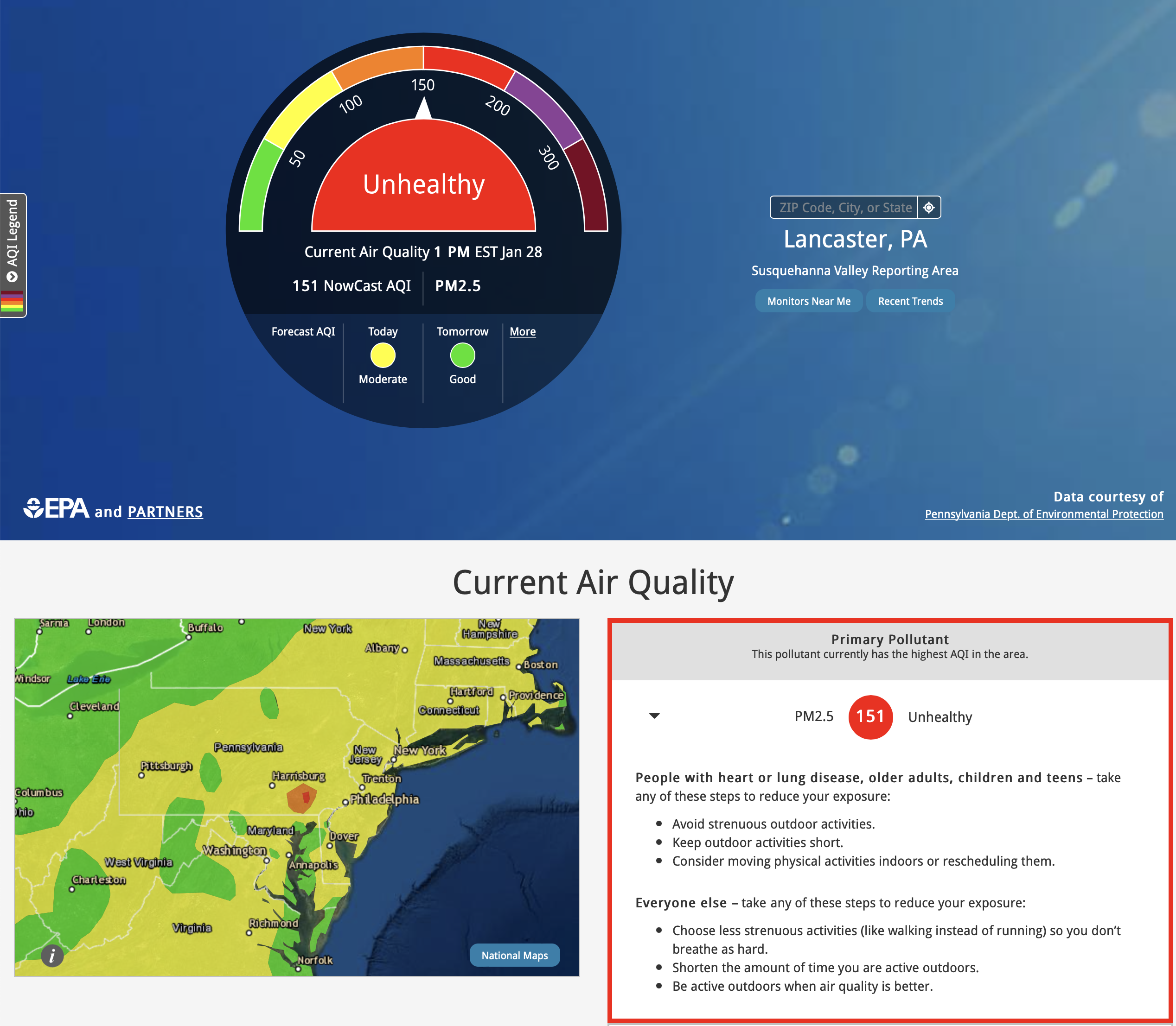Comparing Air Quality Sites – Working With Data